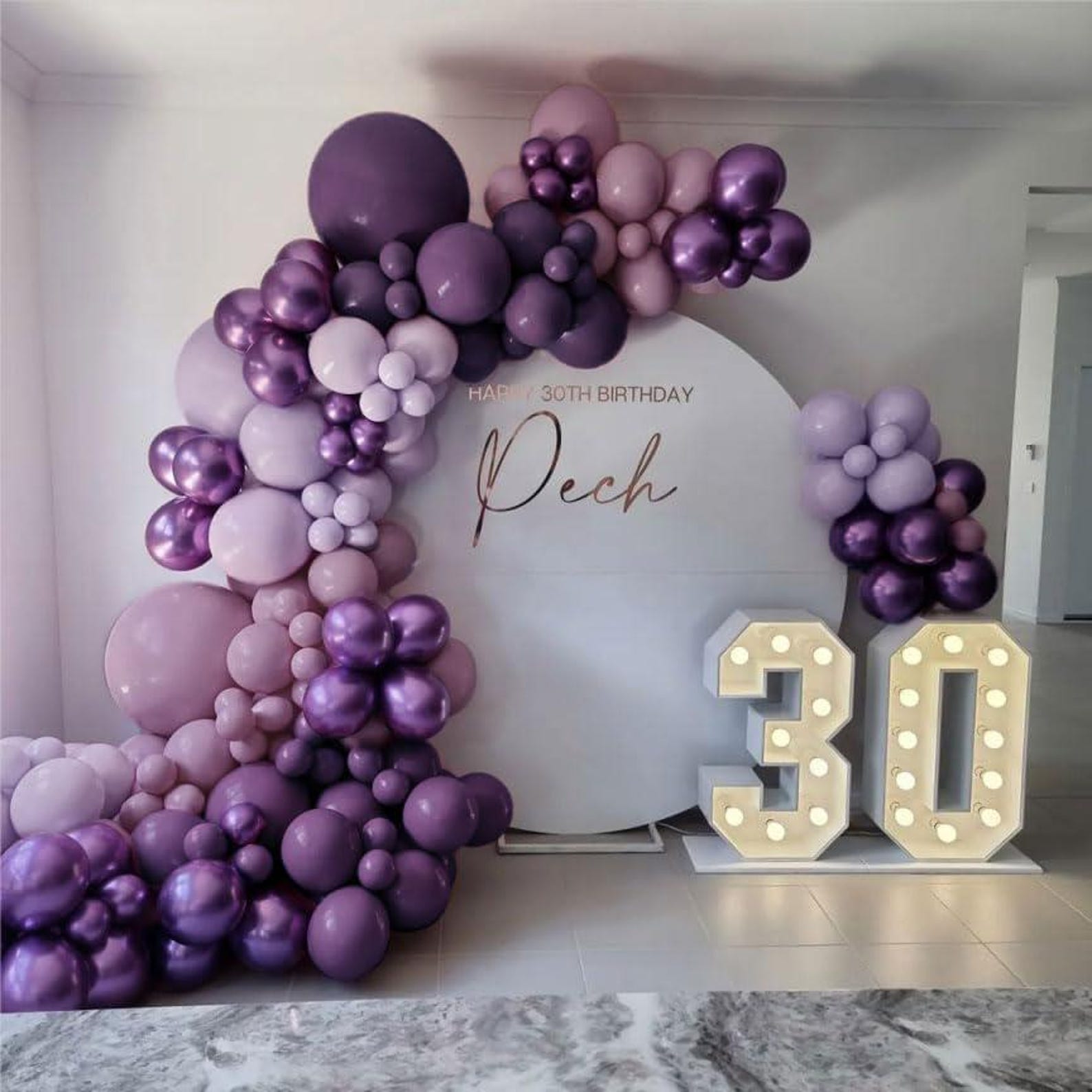 Lavender & Lilac Balloon Arch Kit for Parties Birthdays, Showers, Prom ...