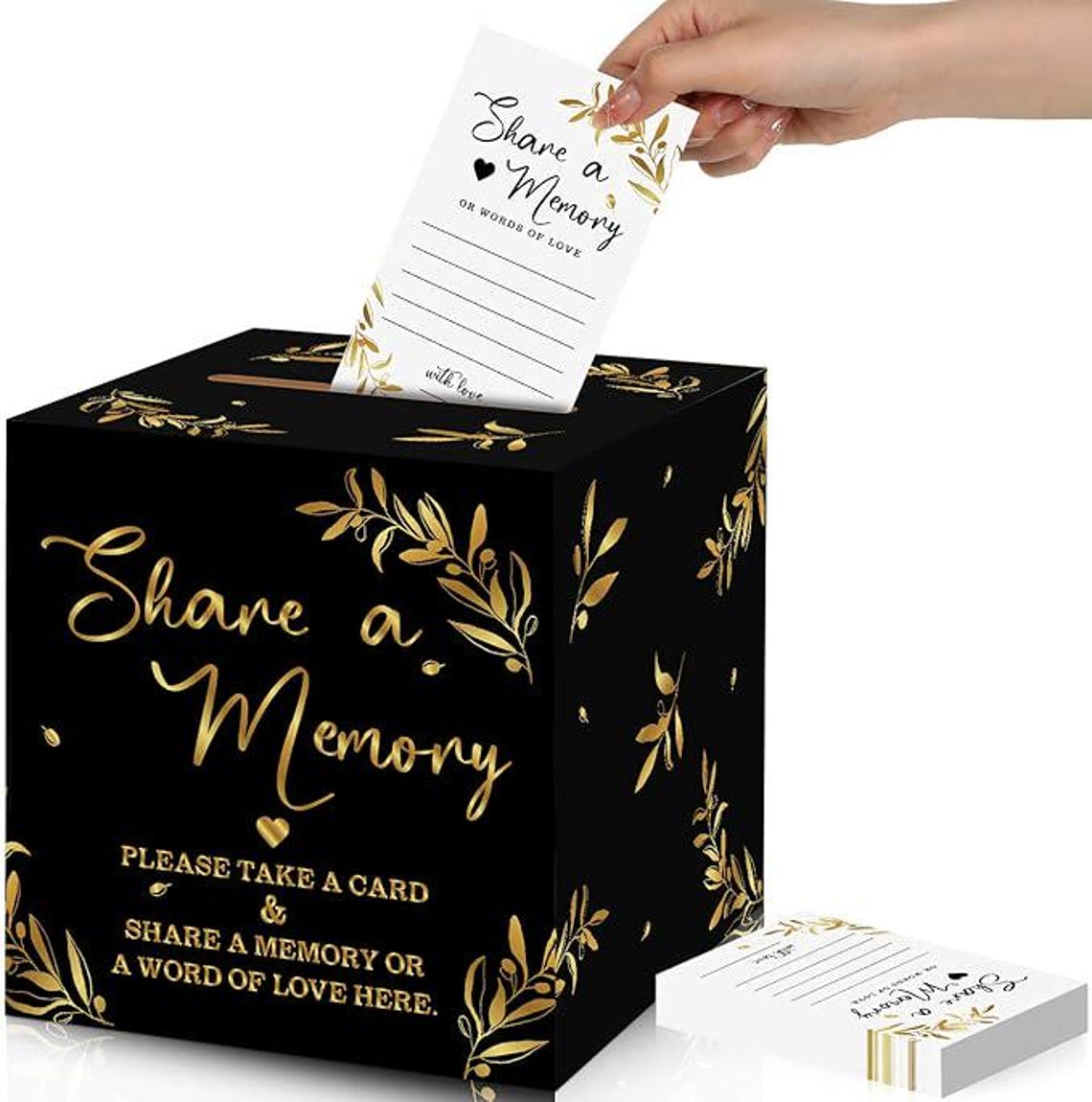 50PCS Share a Memory Cards Box for Funeral Wedding Birthday Anniversary ...