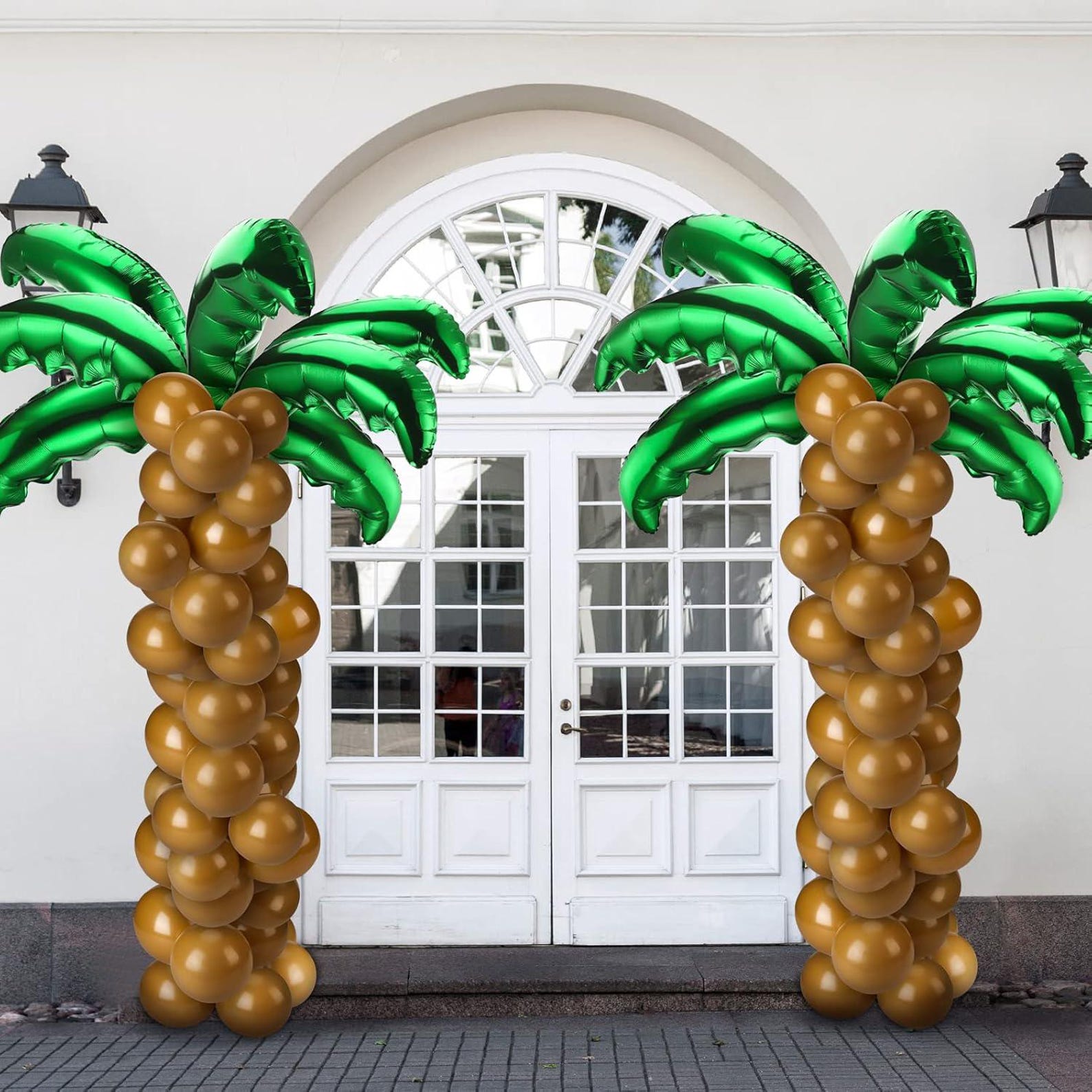100pcs Tropical Party Balloon Set – Palm Leaf & Coconut Balloons for ...