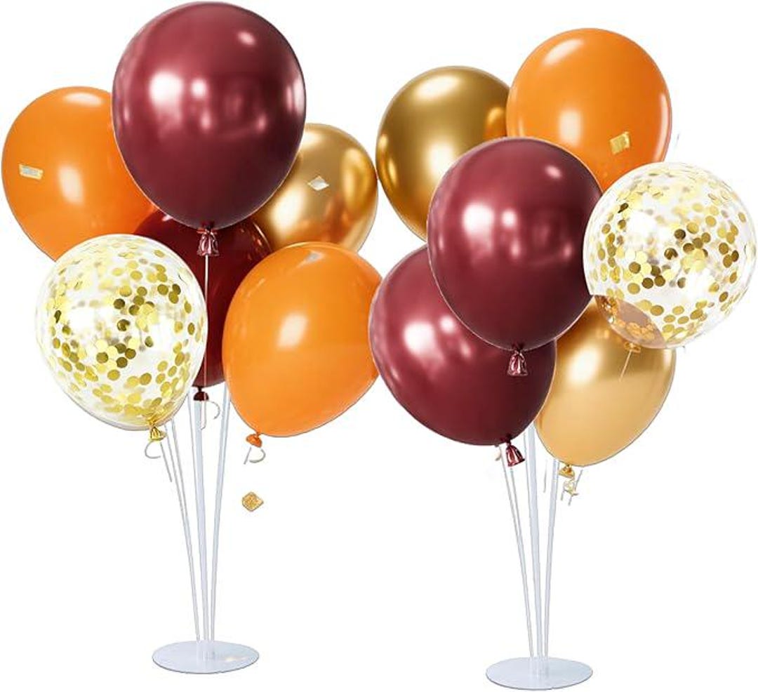 Fall Balloons Maroon Orange Gold Birthday Baby Shower Thanksgiving ...