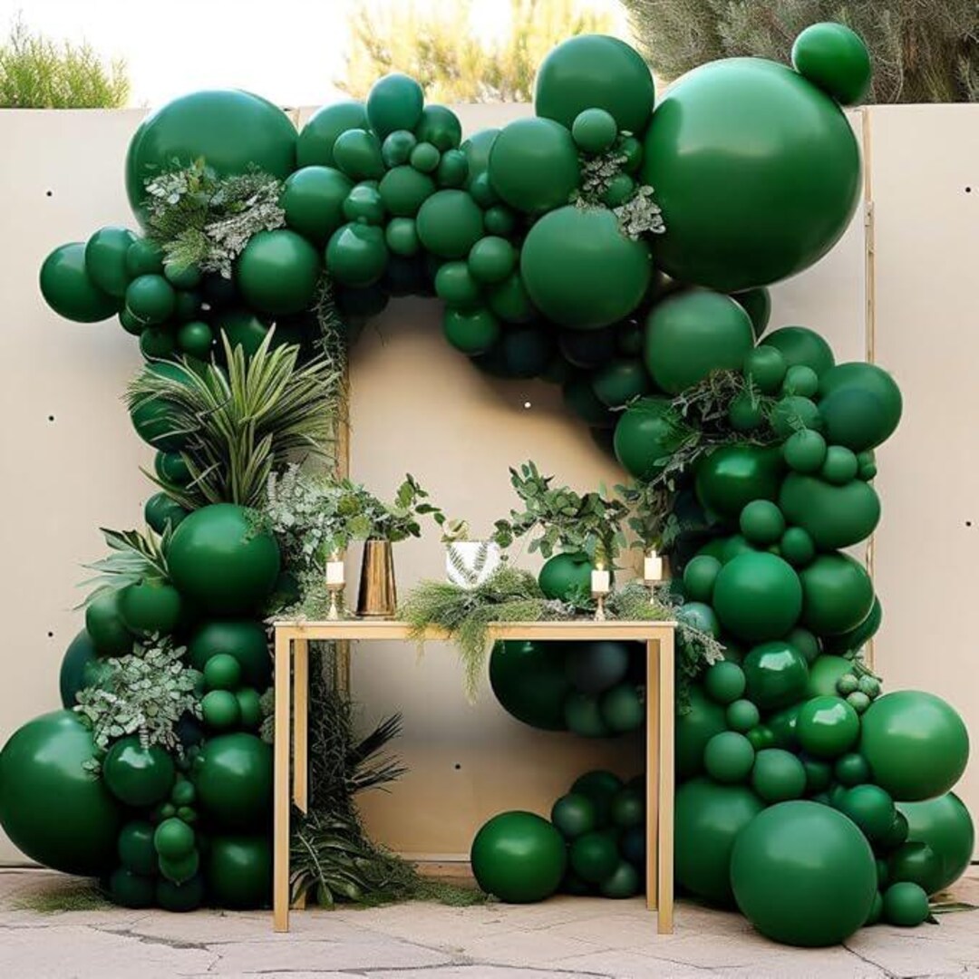 58pcs Double Stuffed Dark Emerald Green Balloon Garland Kit for Party ...