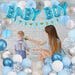 55PCS Blue Baby Shower Decor With "it's a Boy" Banner, Balloons, Pom ...