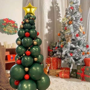 Red Green Gold Balloons Set for Christmas and New Year Party ...