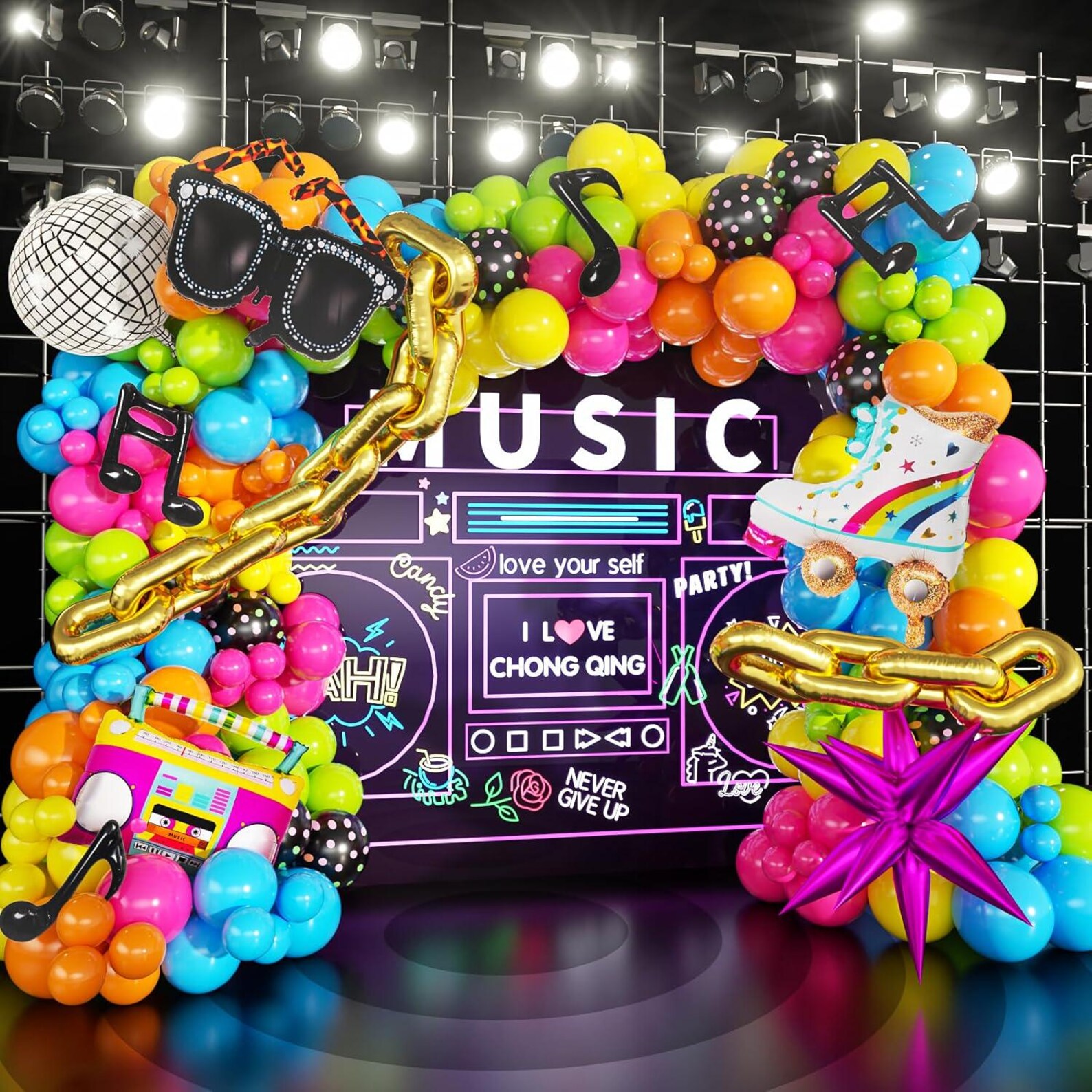 80s 90s Disco Balloon Arch Kit: Retro Party Decorations - Etsy
