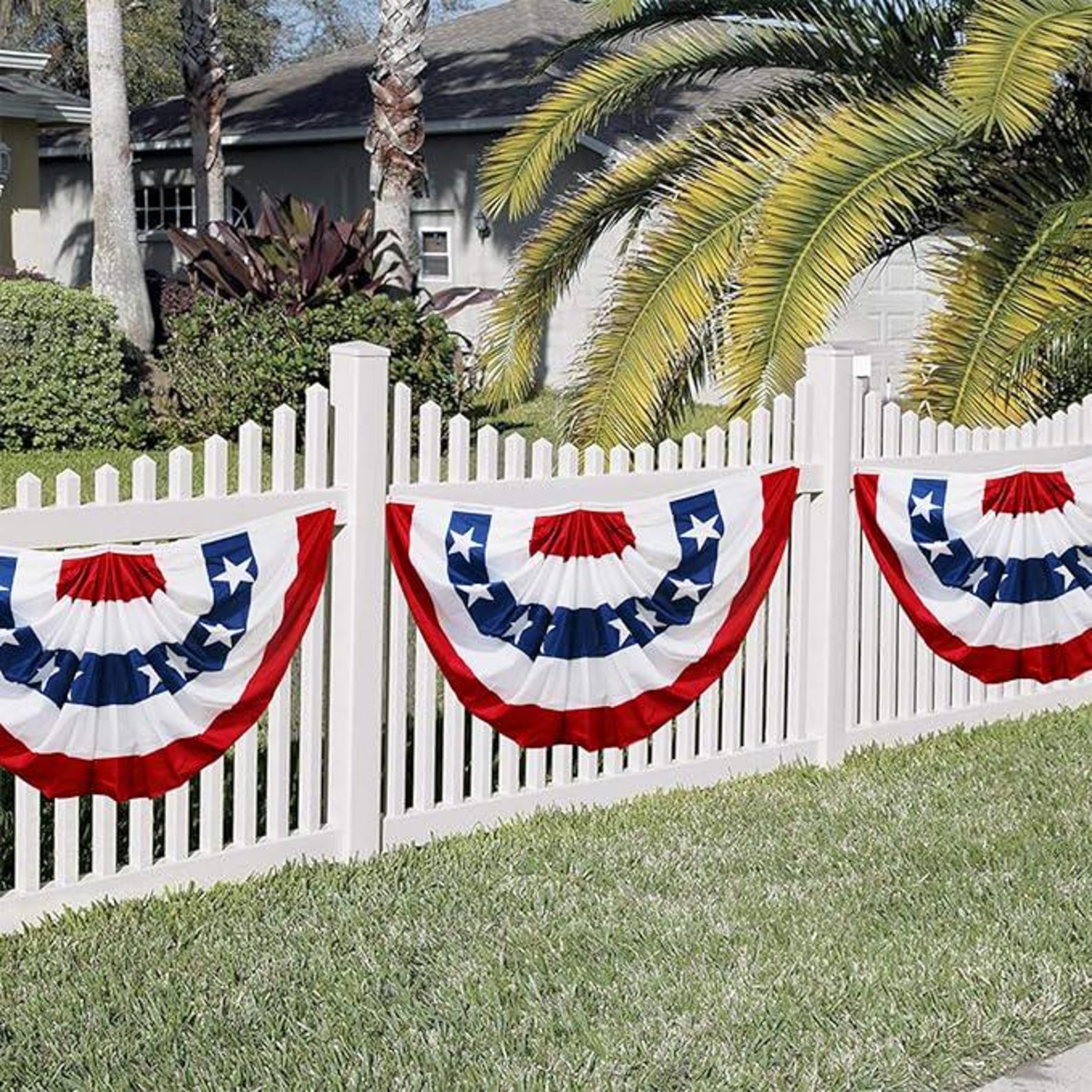American Flag Bunting 8-pack, Patriotic Porch Decor (1.5x3 Ft) - Etsy