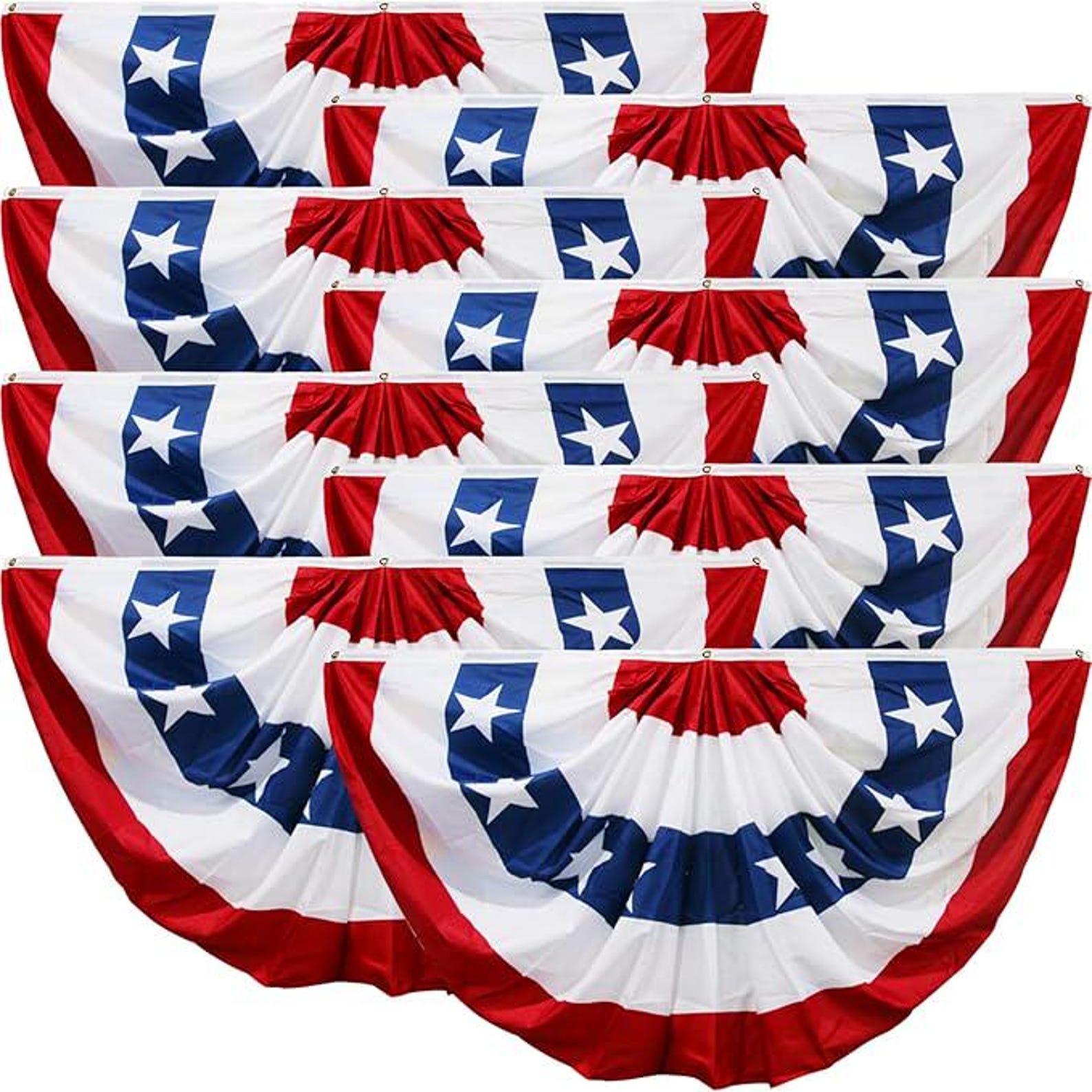 American Flag Bunting 8-pack, Patriotic Porch Decor (1.5x3 Ft) - Etsy