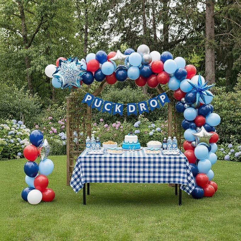 Hockey Birthday Balloon Arch Kit: Red, White, Blue, Star Balloons - Etsy