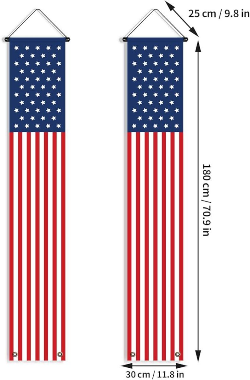 American Flag Porch Banner: Patriotic USA Celebration Decor - Etsy