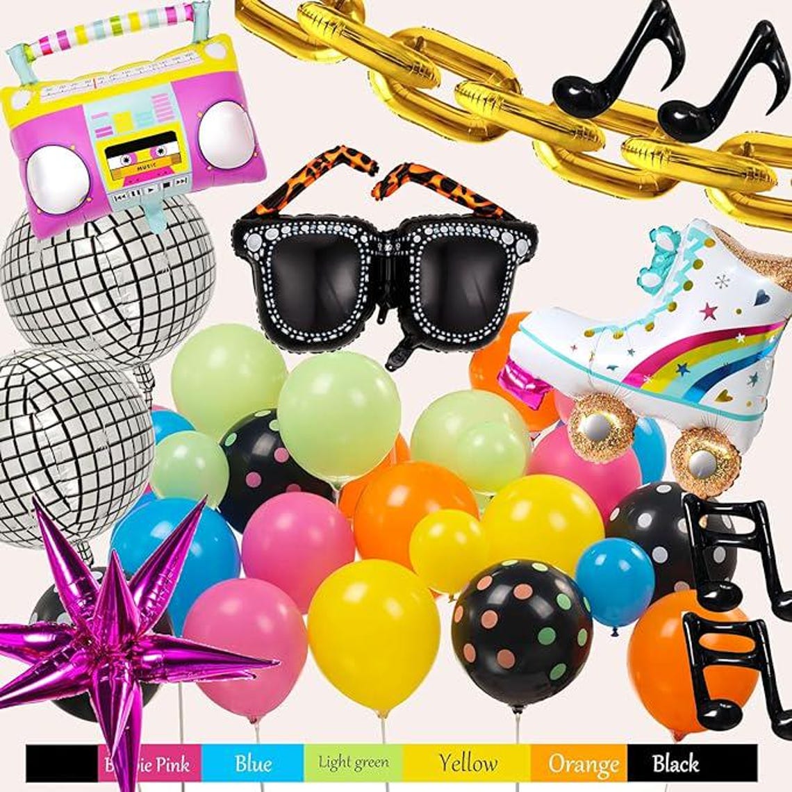 80s 90s Disco Balloon Arch Kit: Retro Party Decorations - Etsy