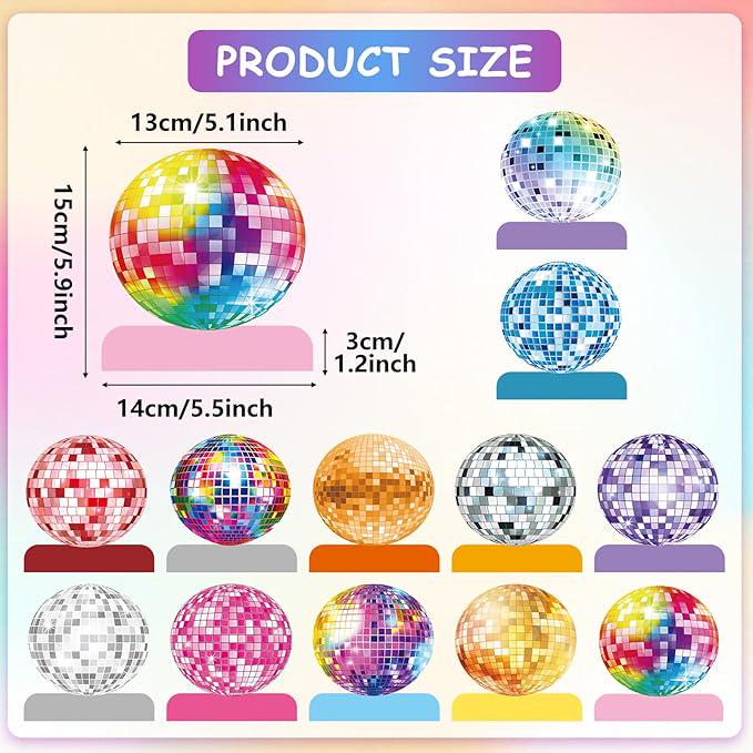 12 Pieces Disco Ball Table Centerpieces Honeycomb Party Decorations for ...