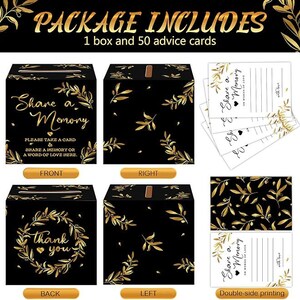 50PCS Share a Memory Cards Box for Funeral Wedding Birthday Anniversary ...