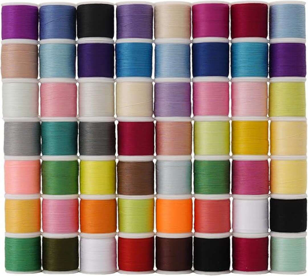 56 Spools Polyester Sewing Thread Kit, 100 Yards Each, 5600 Yards Total ...