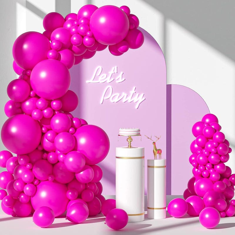 Hot Pink Balloon Garland - Etsy