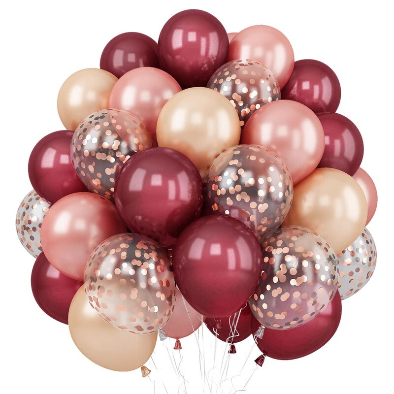 Latex Burgundy Balloons - Etsy