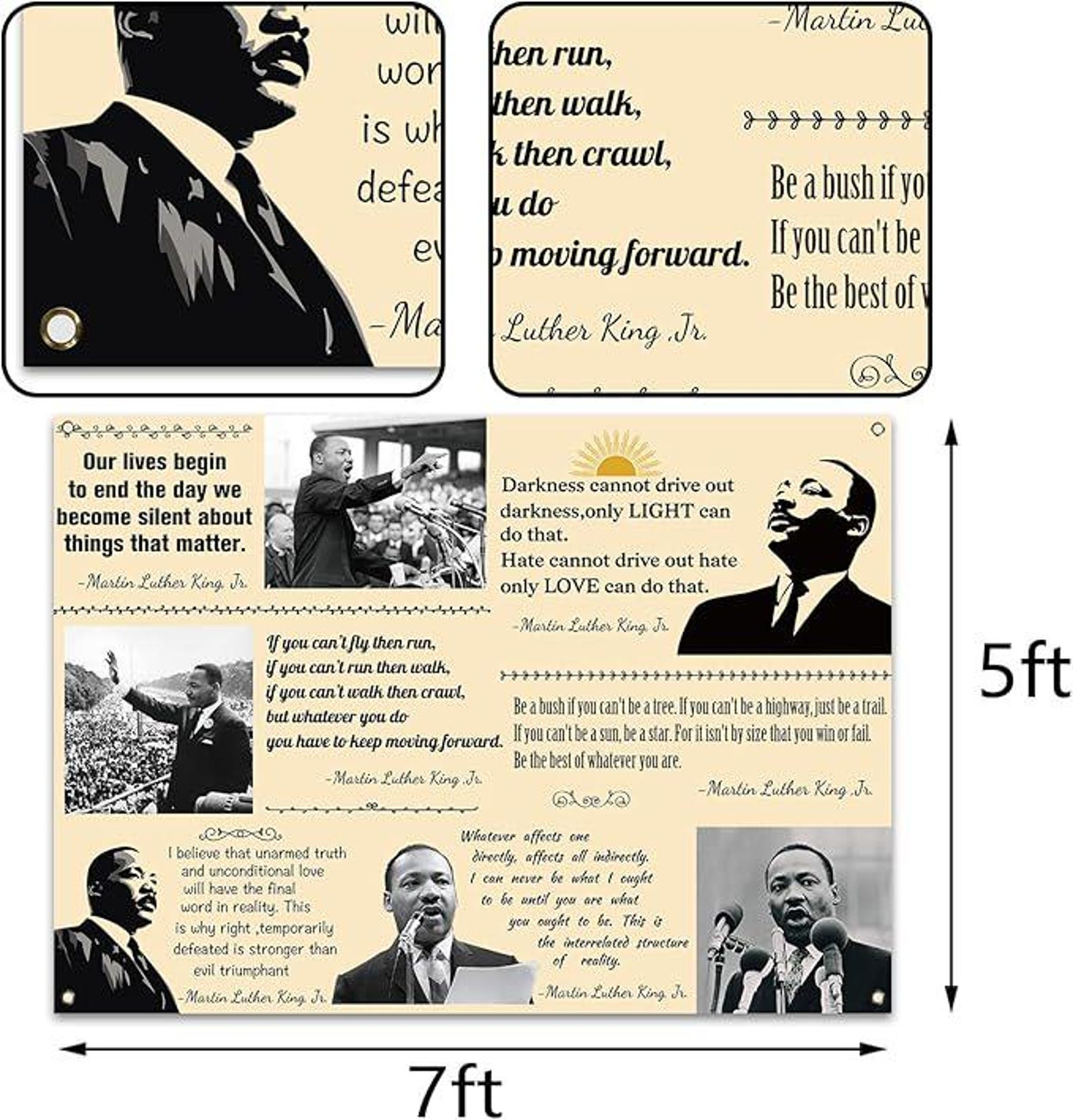 Black History Month Photo Booth Backdrop Martin Luther King African ...