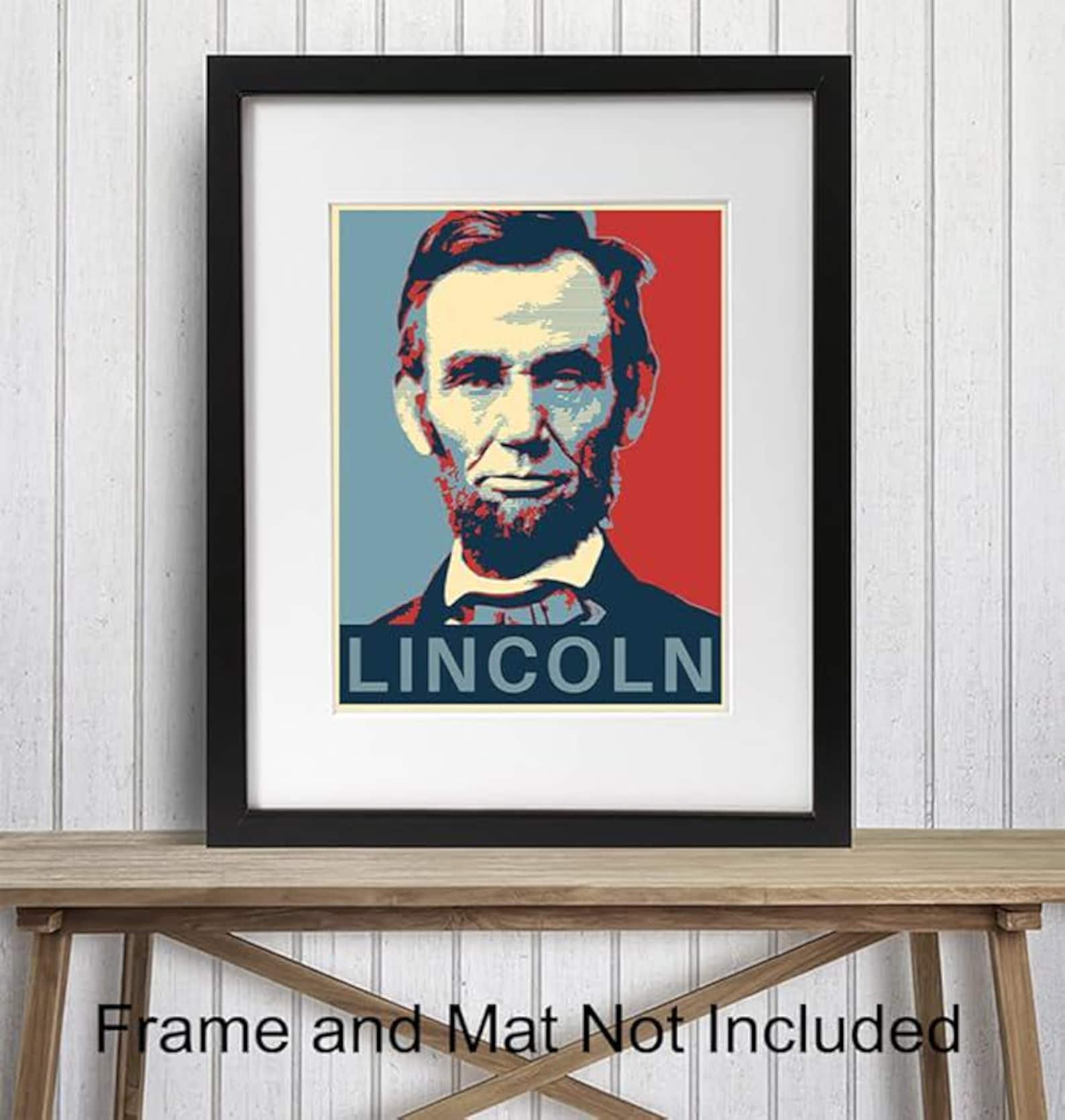 Abraham Lincoln Poster Patriotic Wall Decor Home Office US Wall Art - Etsy
