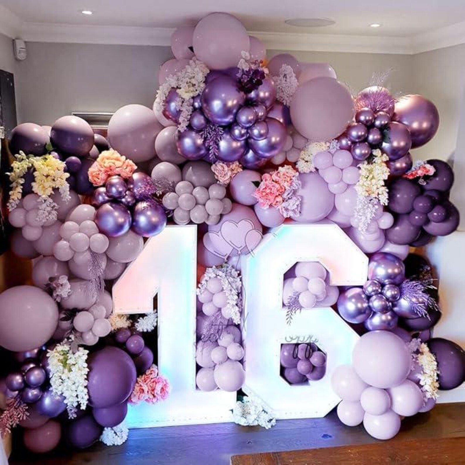 Lavender & Lilac Balloon Arch Kit for Parties Birthdays, Showers, Prom ...