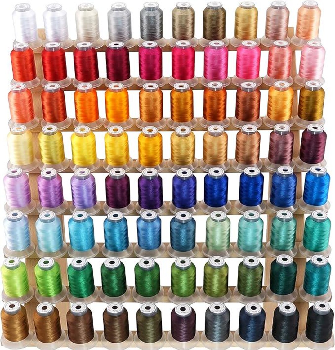 80 Pcs Polyester Embroidery Thread Kit 500M Each Spool - Compatible ...