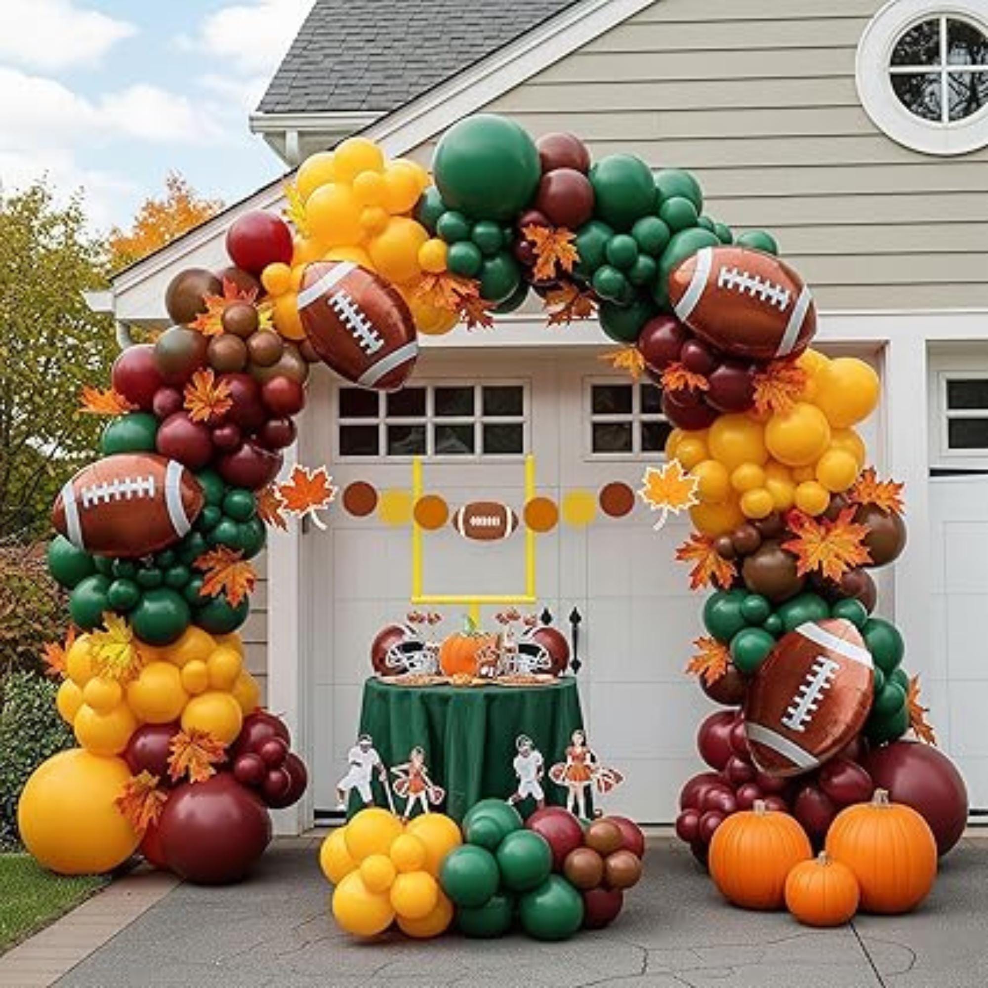 Football Party Decorations Balloon Garland Arch Banner Foil Balloons ...