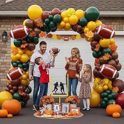 Football Party Decorations Balloon Garland Arch Banner Foil Balloons ...