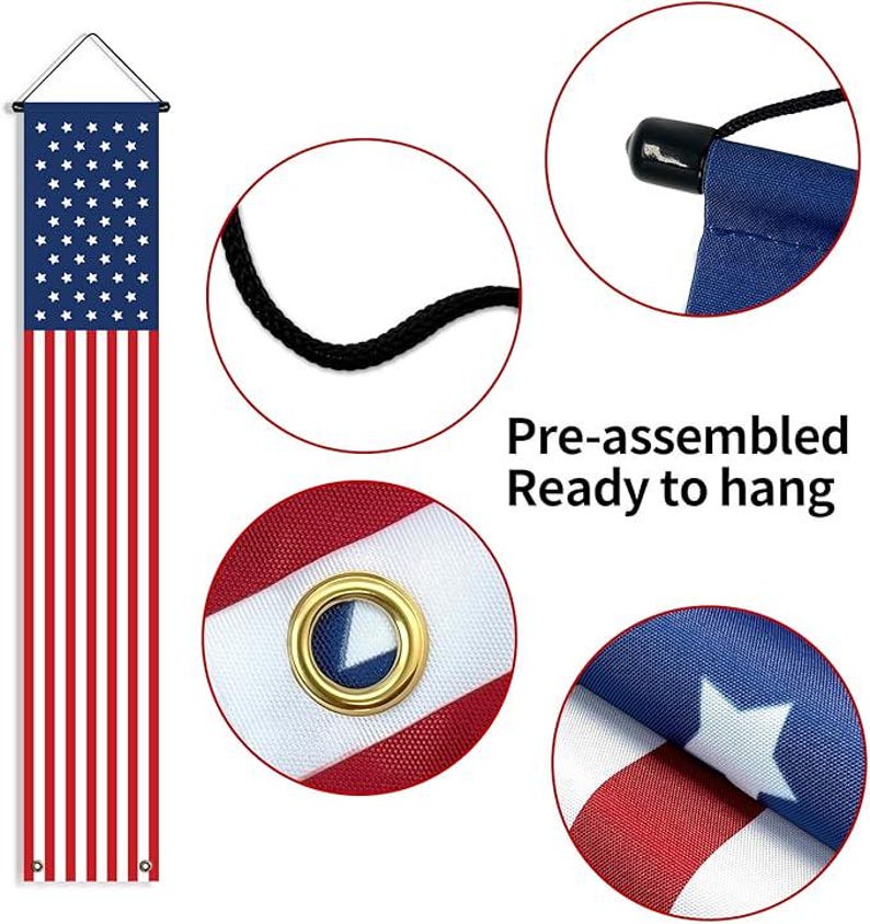 American Flag Porch Banner: Patriotic USA Celebration Decor - Etsy