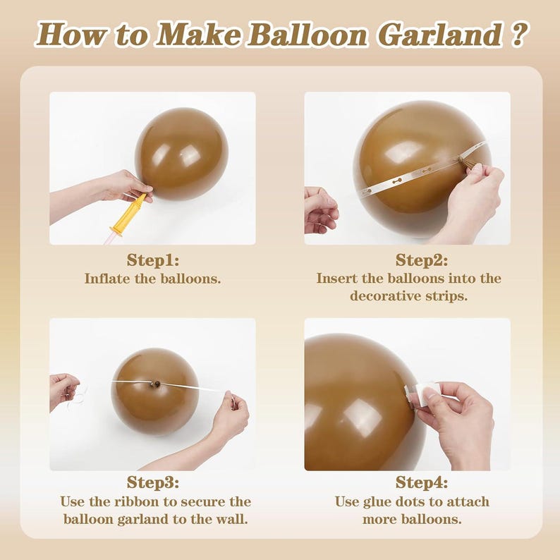 147pcs Boho Brown Balloon Garland Kit – Neutral Tones for Baby Shower ...