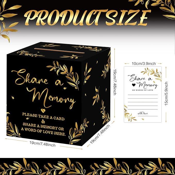 50PCS Share a Memory Cards Box for Funeral Wedding Birthday Anniversary ...