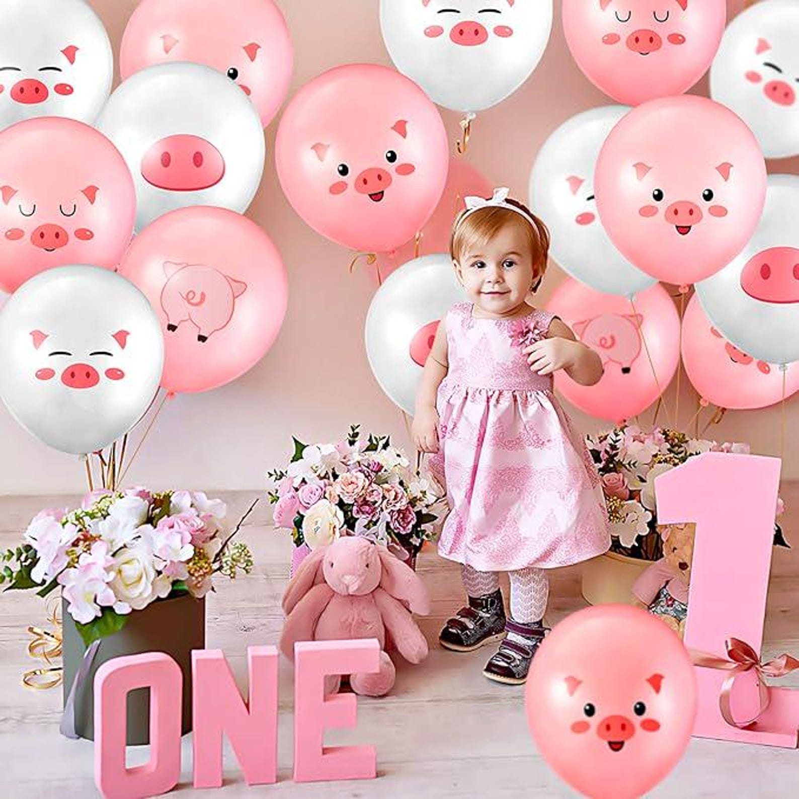 Pig Balloons 50pcs: Pink Farm Birthday Party Decorations - Etsy