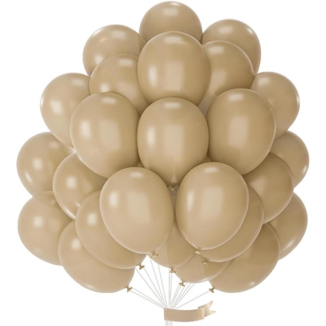 Light Brown Balloons 50pcs 12inch Tan Beige Cream for Baby Shower ...