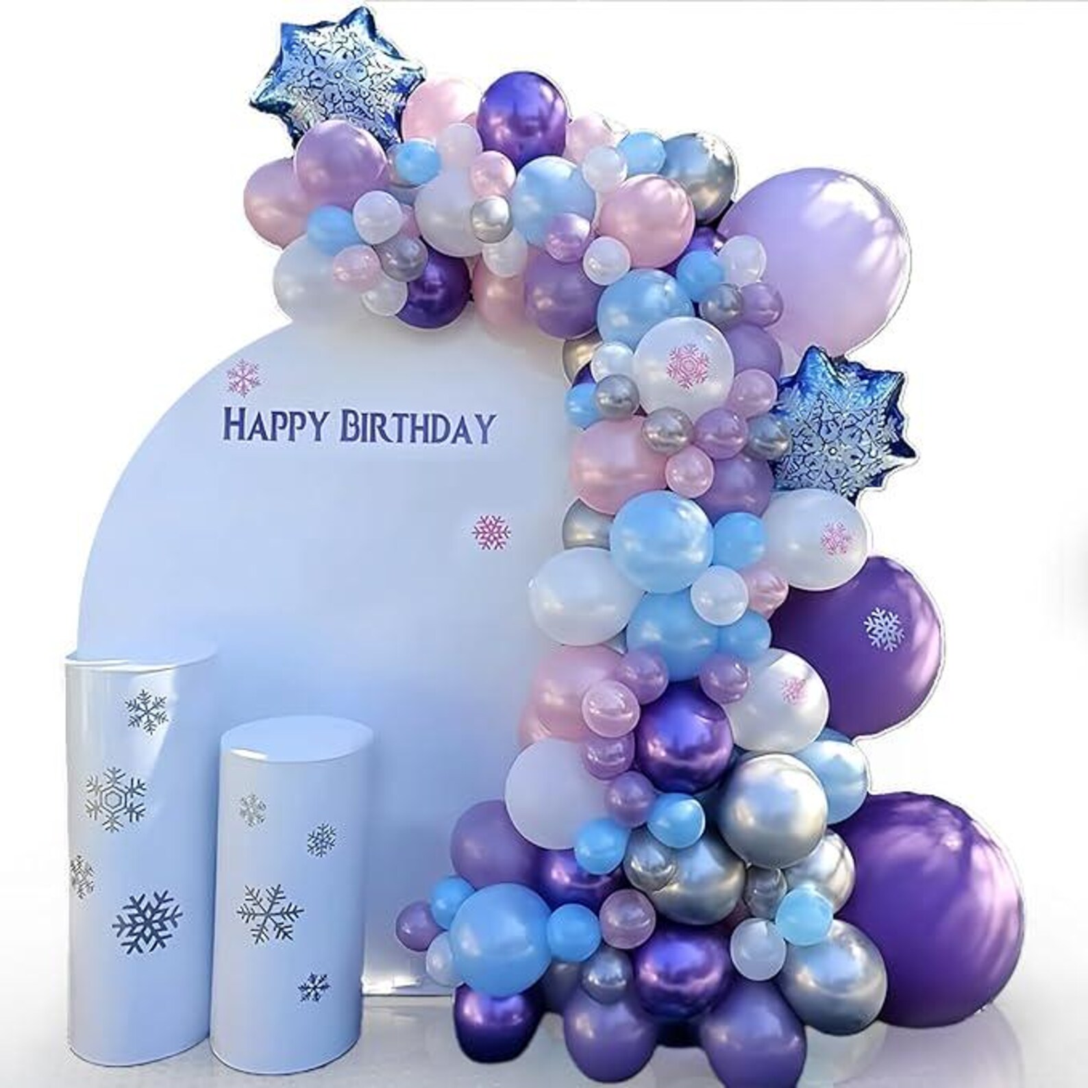 Snowflake Balloon Arch Kit, Winter Party Garland (142PCS) - Etsy