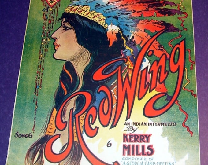 Red Wing Sheet Music 1907 by Kerry Mills - Etsy