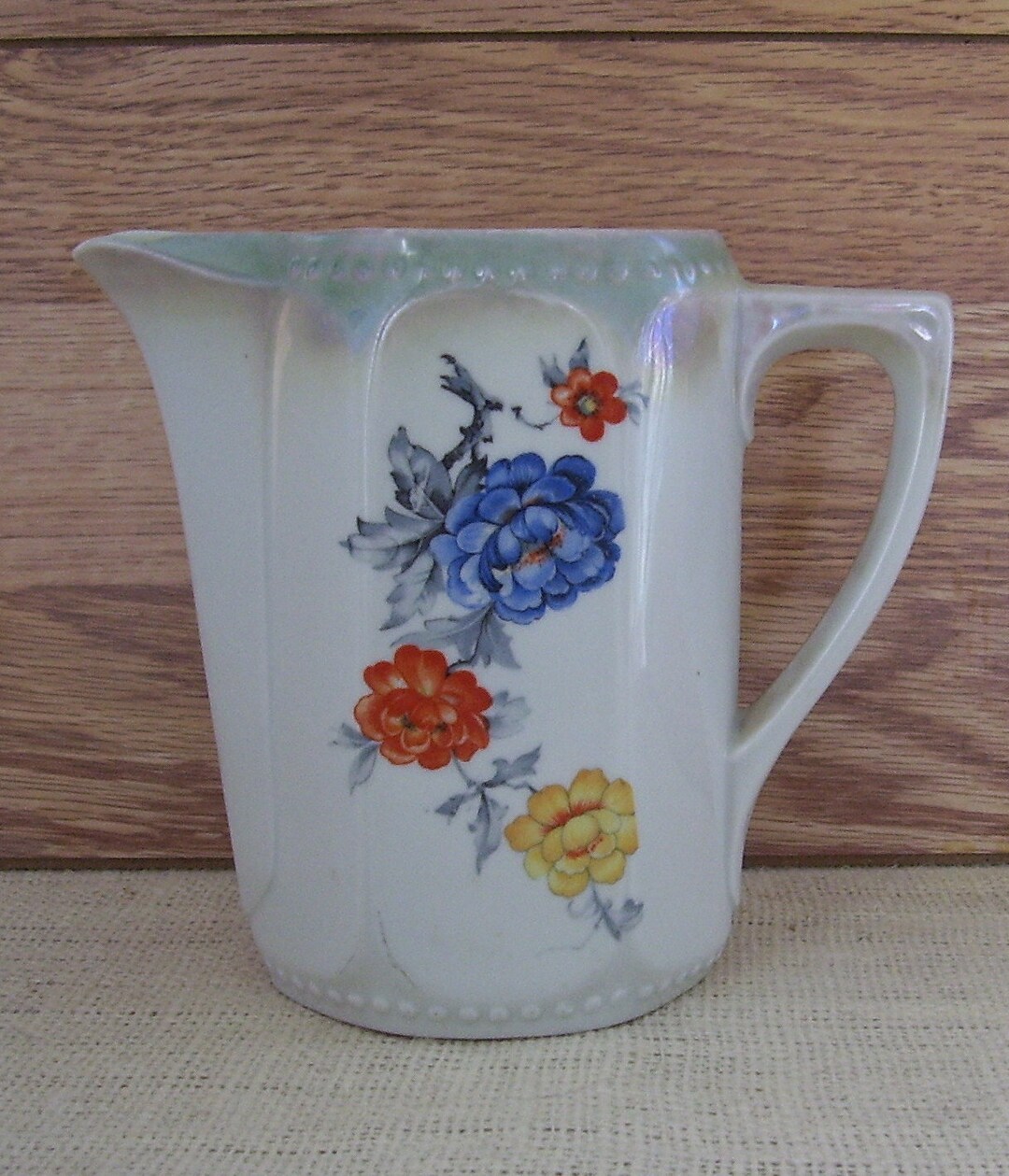 Made in Germany Lusterware Pouring Pitcher - WW2 Era- Floral China ...