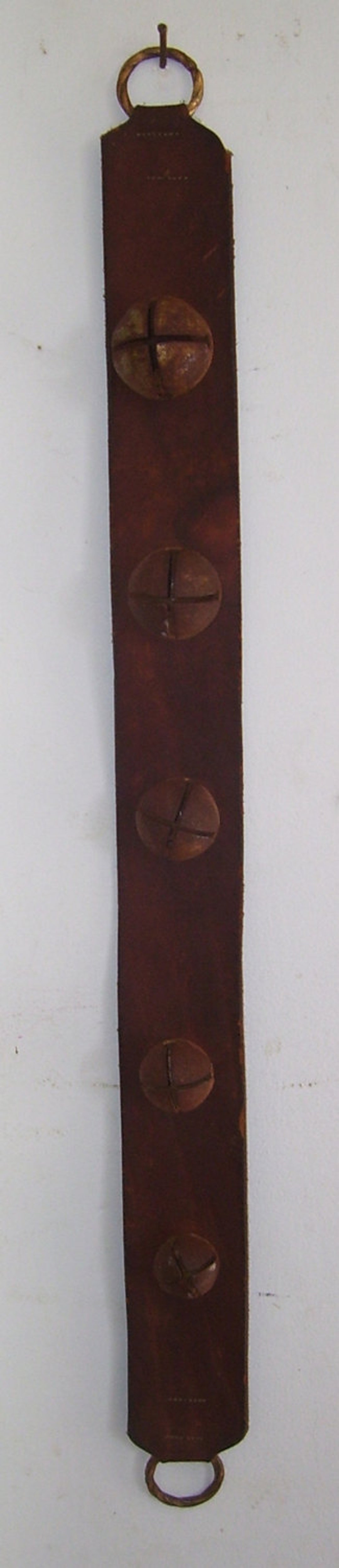 Antique Metal Sleigh Bells, Horse Bells, Door Bells, Leather Strap ...