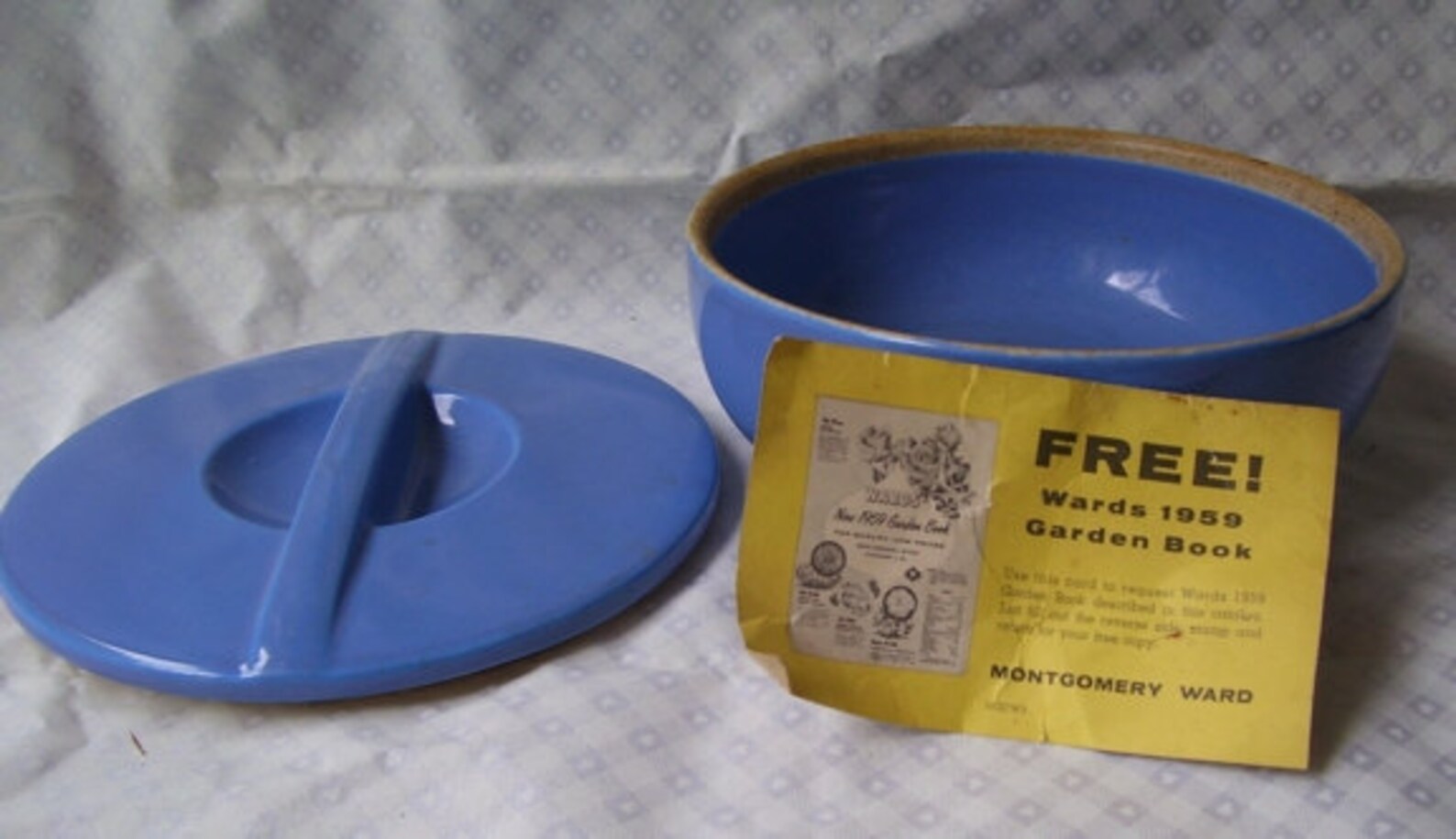 Vintage Hall Blue Covered Pottery Casserole Dish with | Etsy