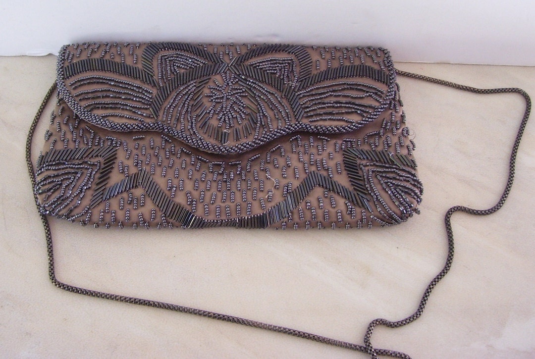 Magid Beaded Shoulder Purse Hand Made in Macau, Evening Purse/ Ladies ...
