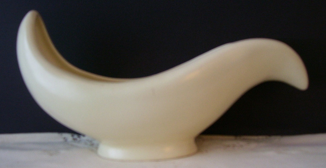 Red Wing White Console Bowl 1582 - Redwing Planter U.S.A. - Home Decor ...