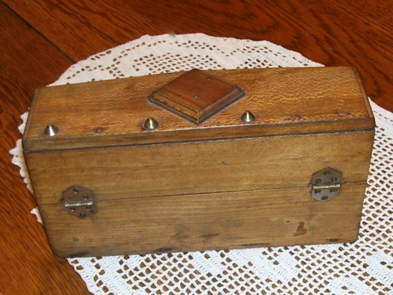 Antique Oak File Box, the Simple Account File Co., Fremont, Ohio - Etsy