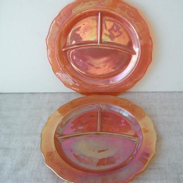 Carnival Glass Divided Plates - Etsy