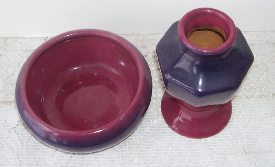 Vintage Matching Bowl and Vase Home Decor Table Decor - Etsy