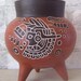 Fine Art Mexican Clay Footed Aztec Pot/ Terra Cota Brown Vase/ 6 3/4 ...