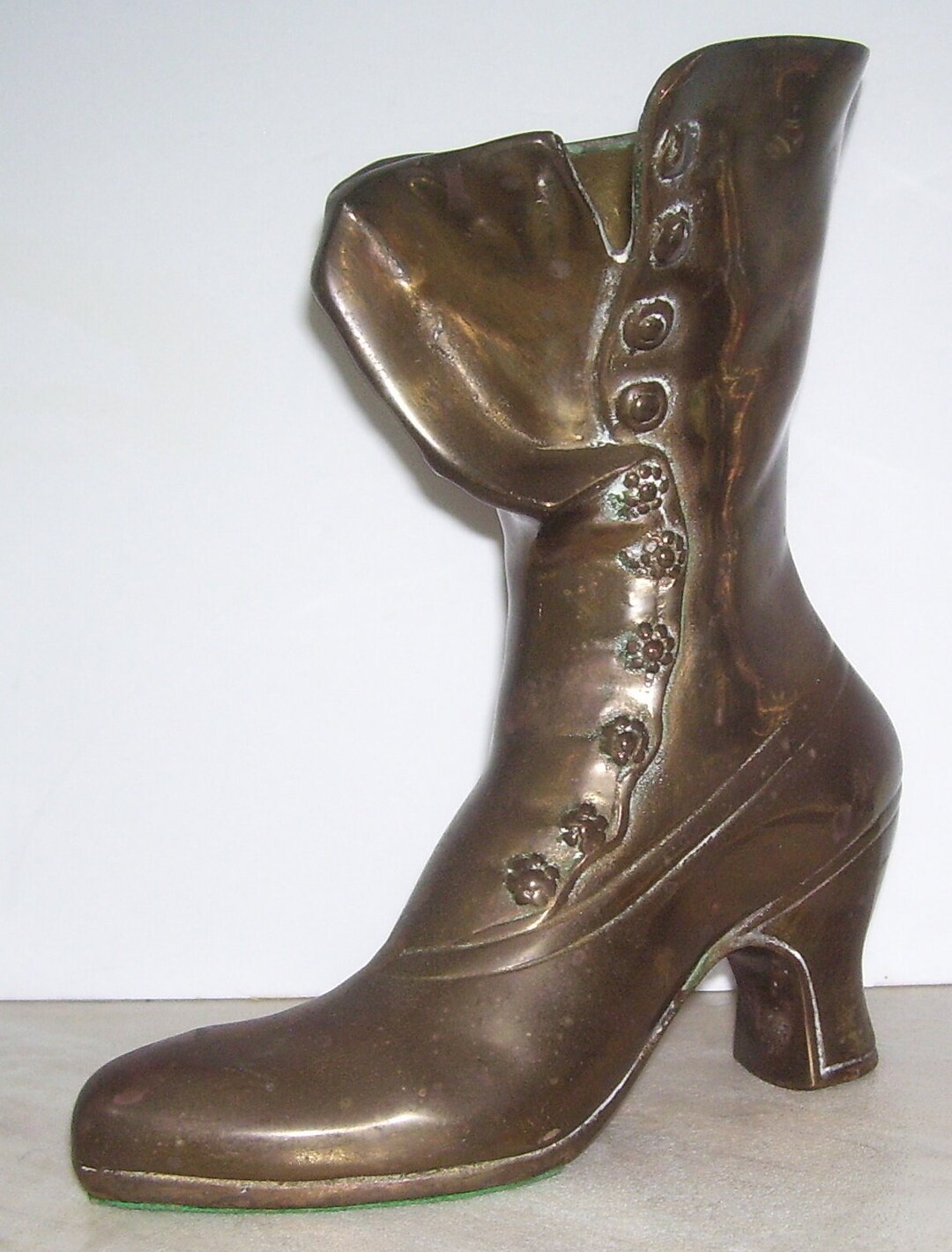 Solid Brass Victorian Ladies Boot / Book End/ Mantle Decor/ Vase/ Brass ...