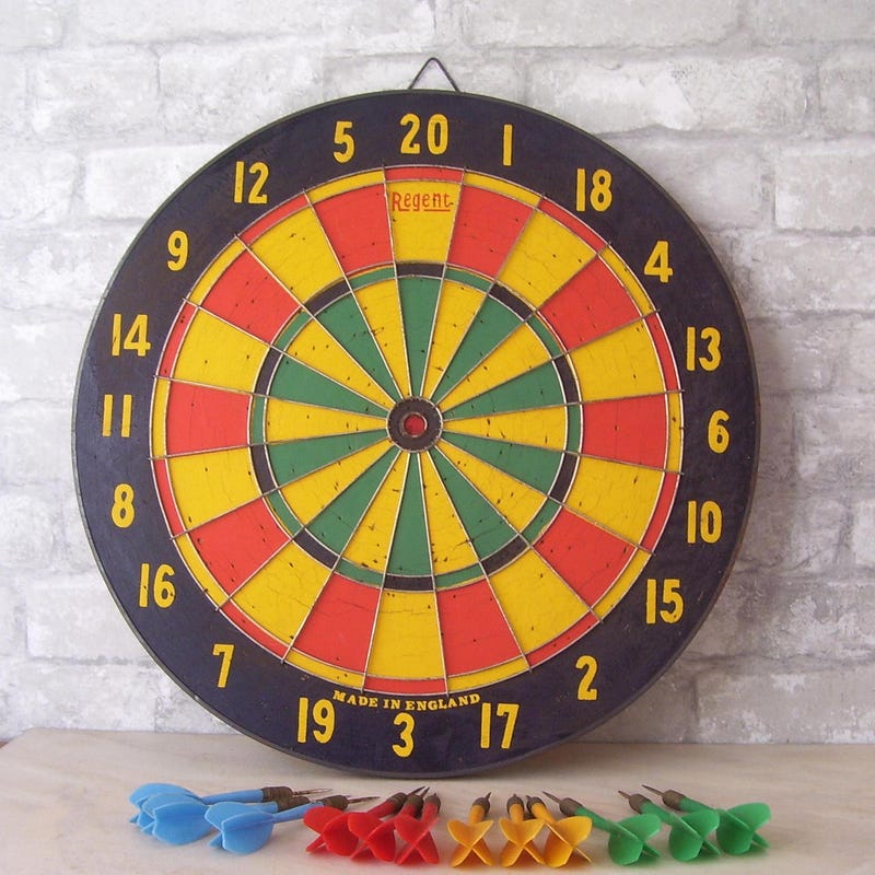 Vintage Dart Board - Etsy