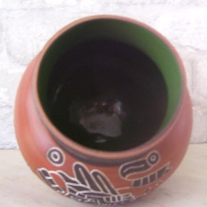 Fine Art Mexican Clay Footed Aztec Pot/ Terra Cota Brown Vase/ 6 3/4 ...