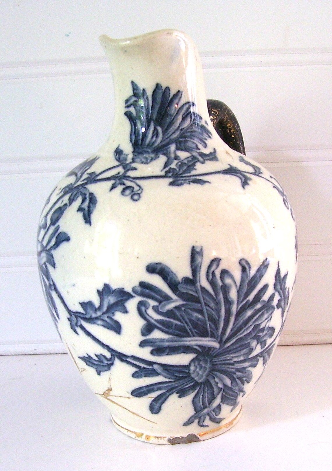 Antique German Musterschutz Floral Pitcher – Chrysanthemum Creamer - Etsy