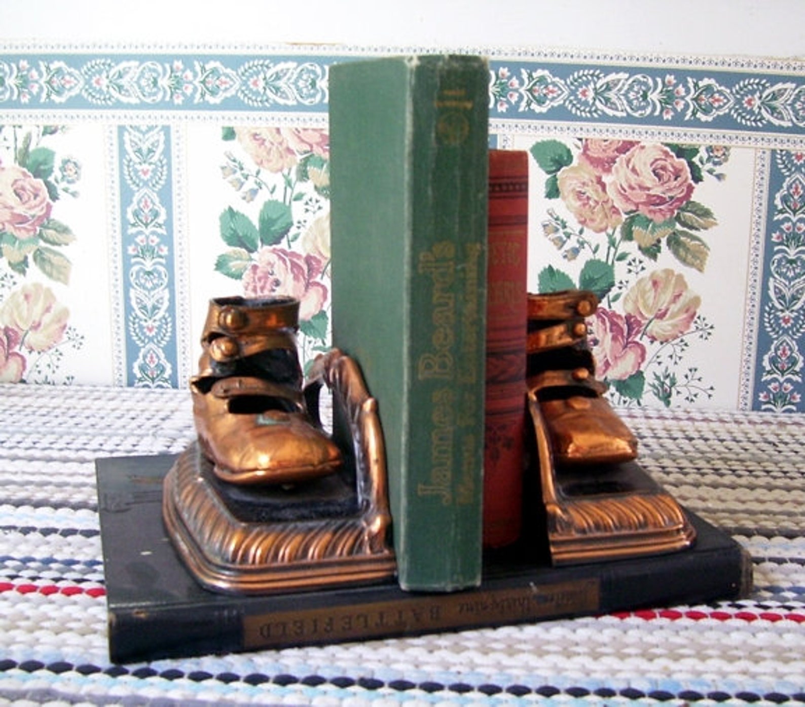 Bron Shoe Co. Copper Baby Shoe Bookends Bronzing Pair of - Etsy