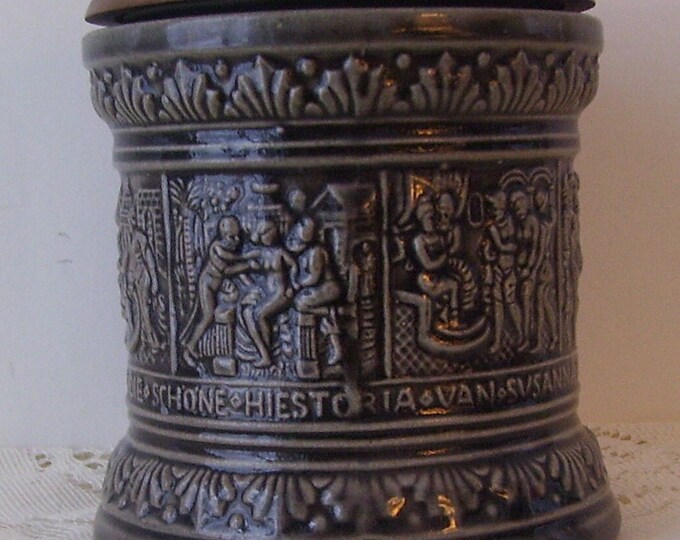 Stoneware Tobacco Humidor Marked on the Bottom Made in Germany- Marzi ...