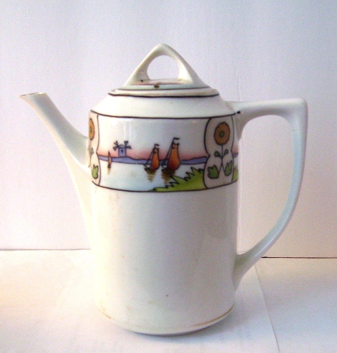 Hand Painted Nippon Ceramic Tea Pot -TN Nippon - Small Teapot - Etsy