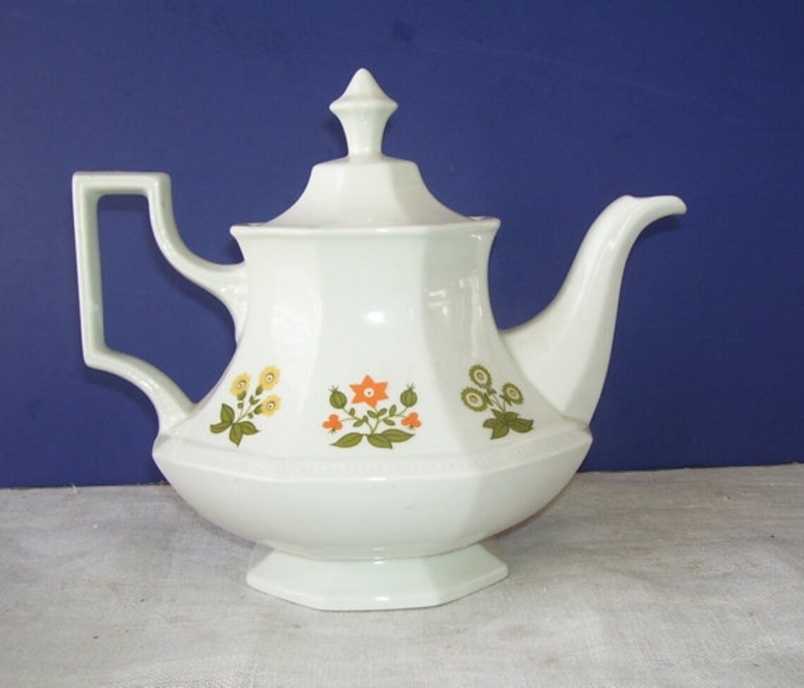 Johnson Brothers English China Teapot English Tea Pot Folk | Etsy