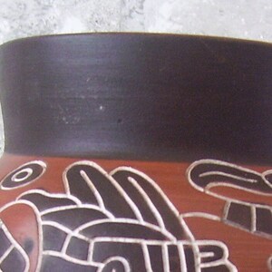 Fine Art Mexican Clay Footed Aztec Pot/ Terra Cota Brown Vase/ 6 3/4 ...