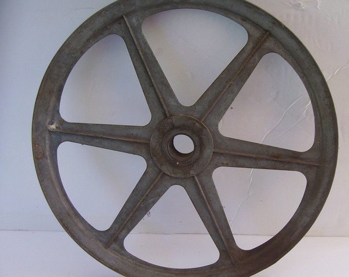 Vintage Metal Rustic Gear Wheel -farm House Salvage - Industrial Round ...